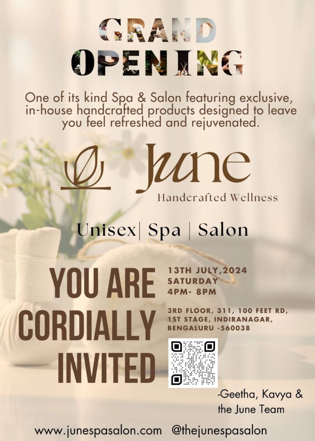 June Spa and Salon Grand Opening with Handcraft Studio Academy – City ...