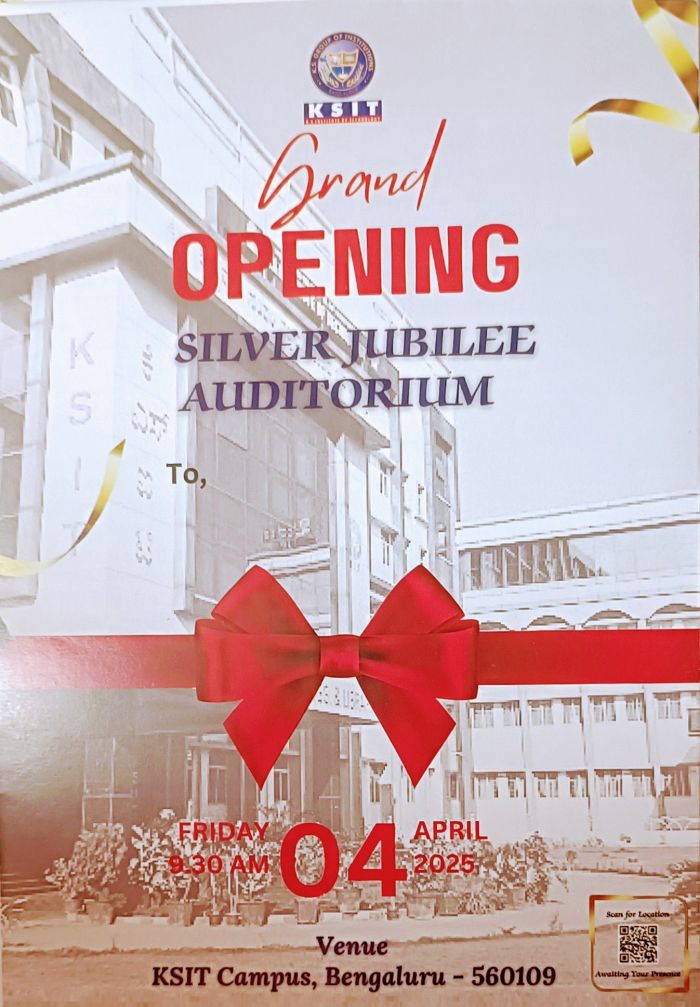 KS Institute of Technology to Inaugurate Silver Jubilee Auditorium on ...
